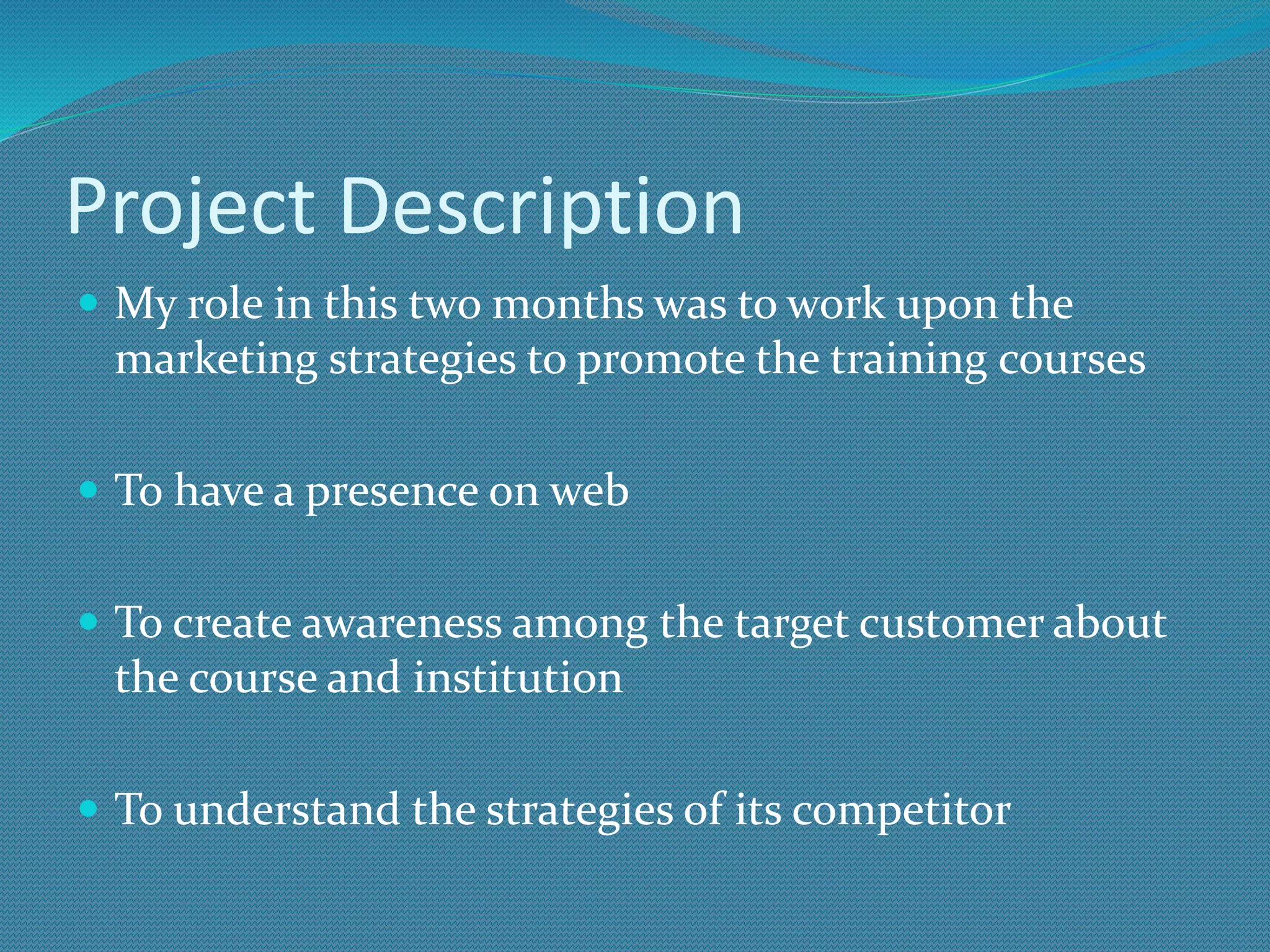 Summer internship Presentation | PPTX