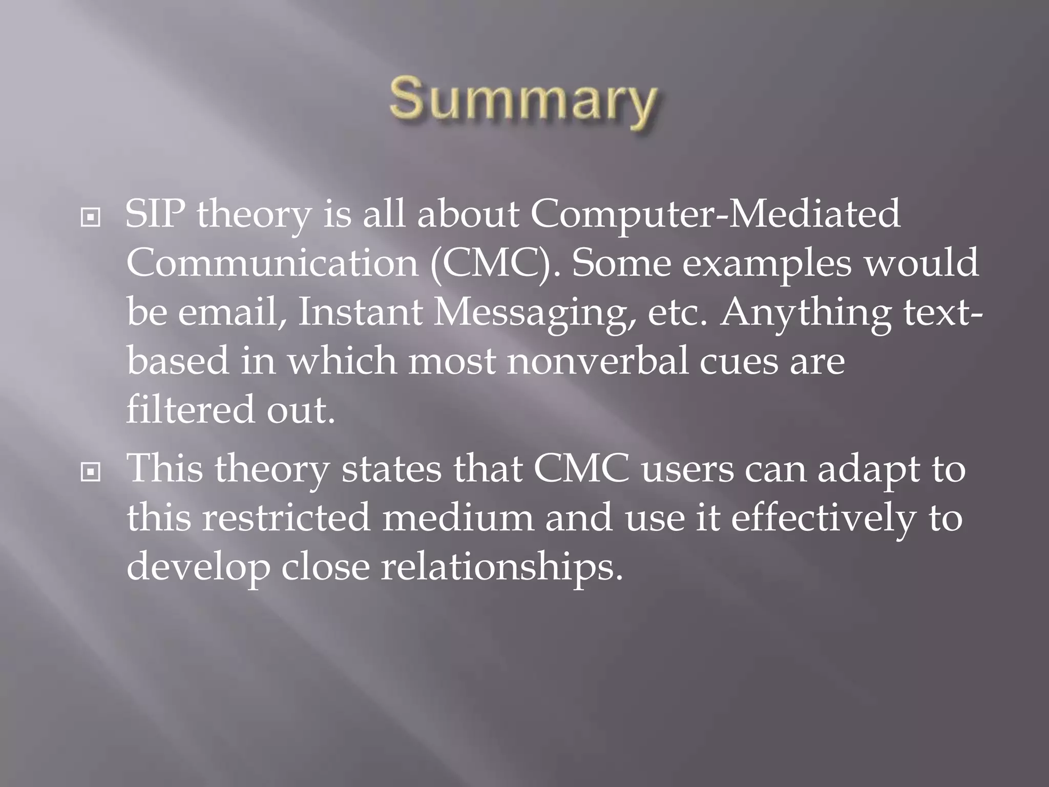 Social Information Processing theory | PPT