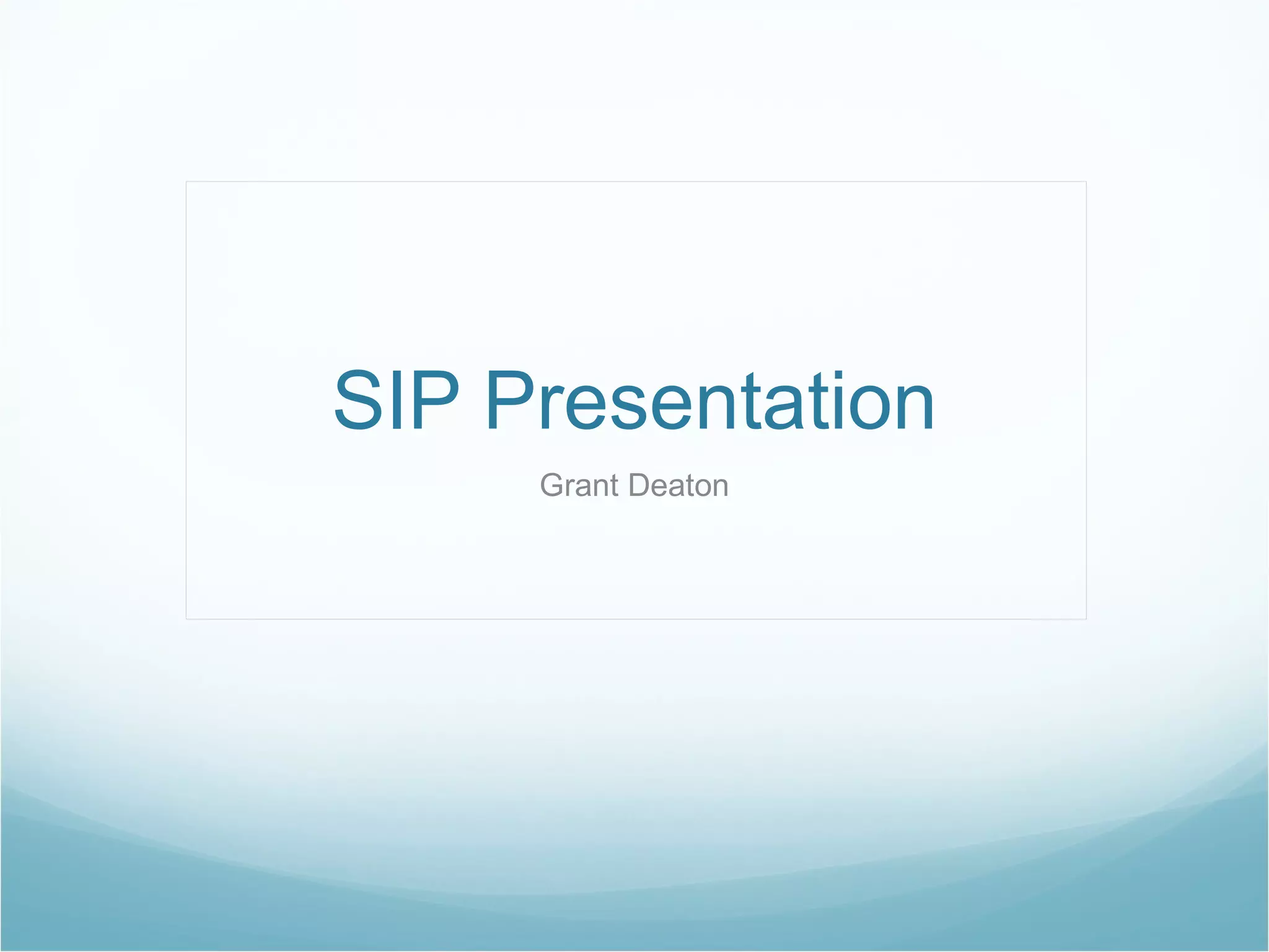 SIP presentation | PPT