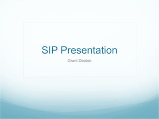 SIP presentation | PPT
