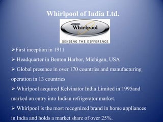 Whirlpool consumer buying behaviour | PPTX