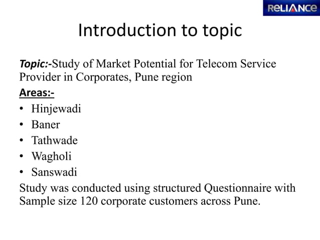 Reliance Communication Sip presentation | PPT