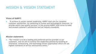 Sip presentation on Karvy | PPT