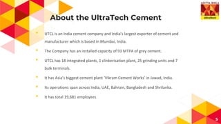 Financial Comparison of UltraTech Cement with its direct competitors | PPTX