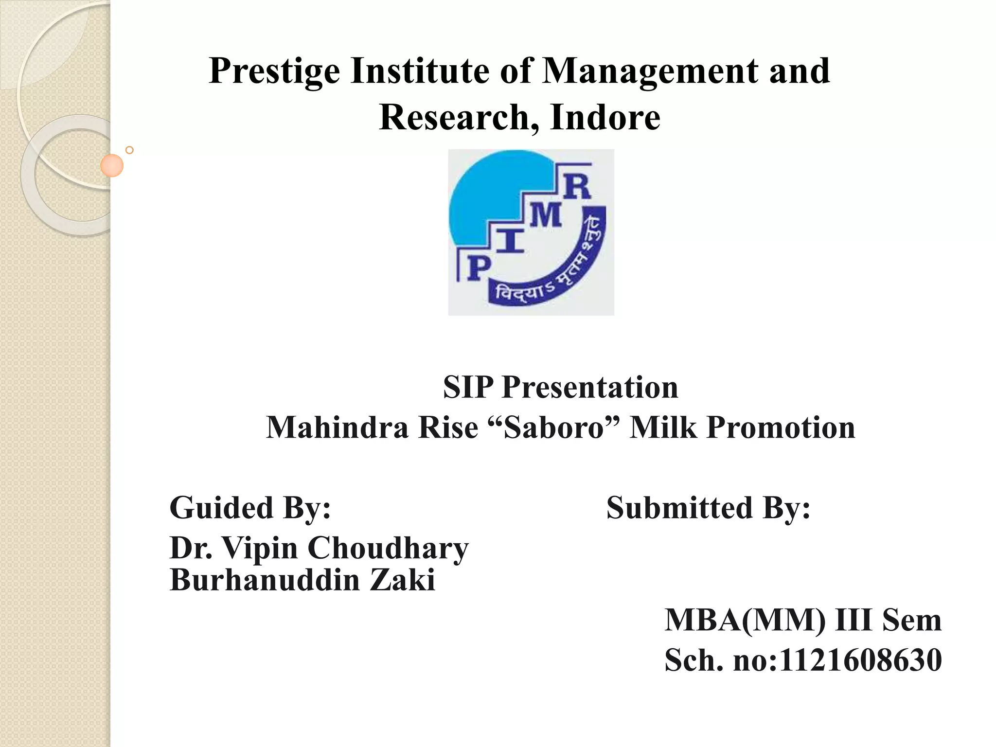 SIP Presentation | PPT