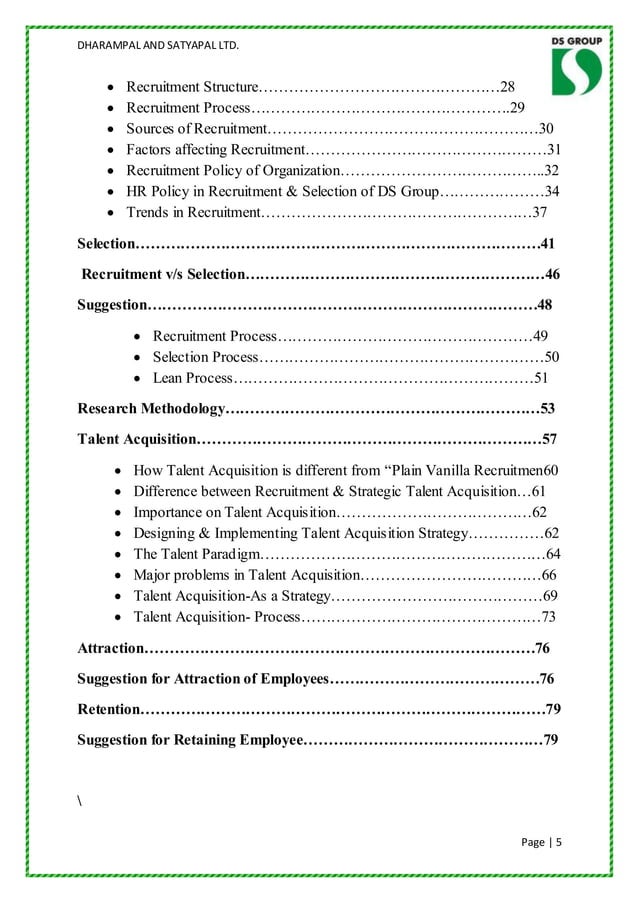 Sip Project Report | PDF | Human Resources | Business
