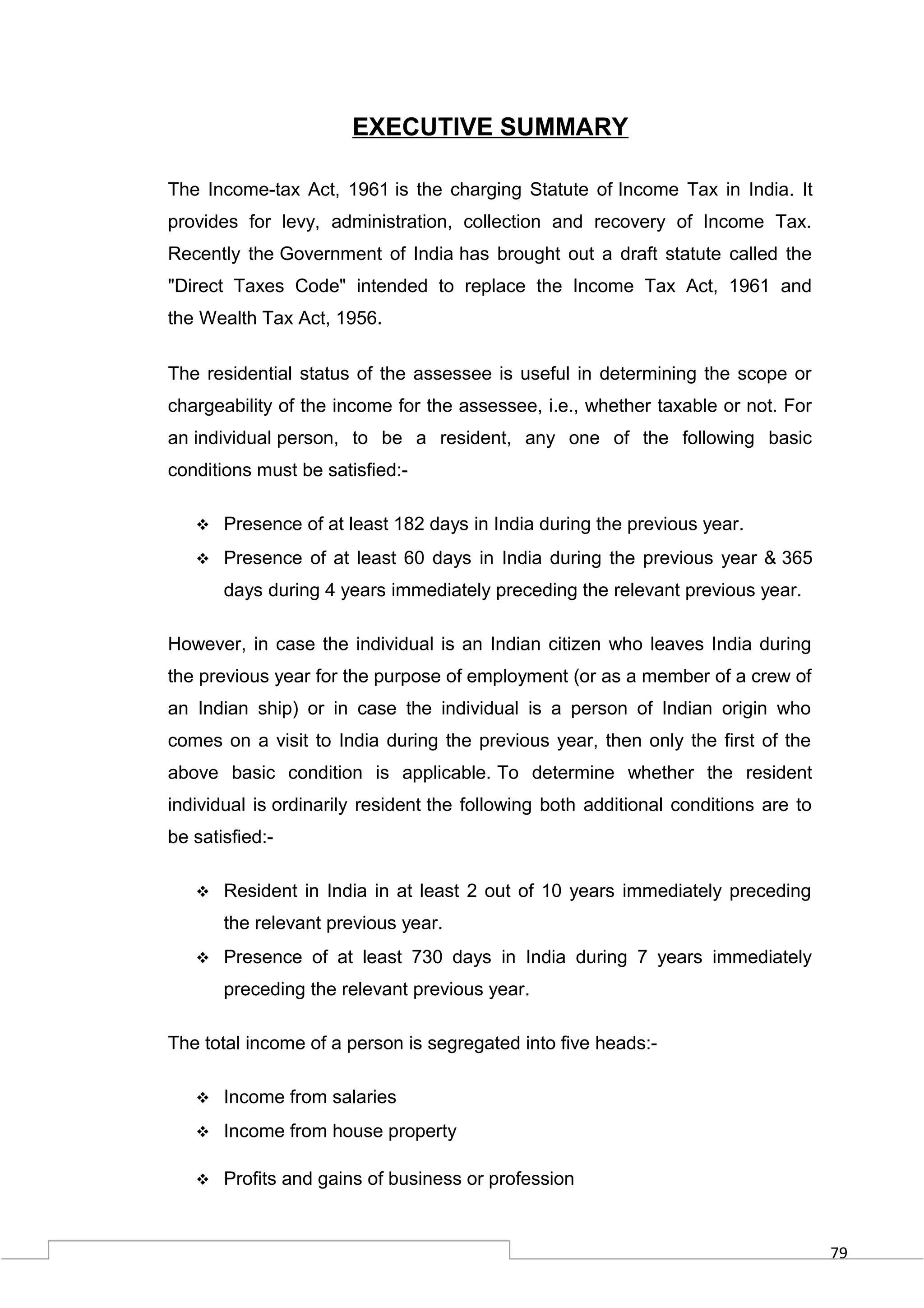 SIP REPORT ON INCOME TAX PLANNING WITH RESPECT TO INDIVIDUAL ASSESSEE | DOC