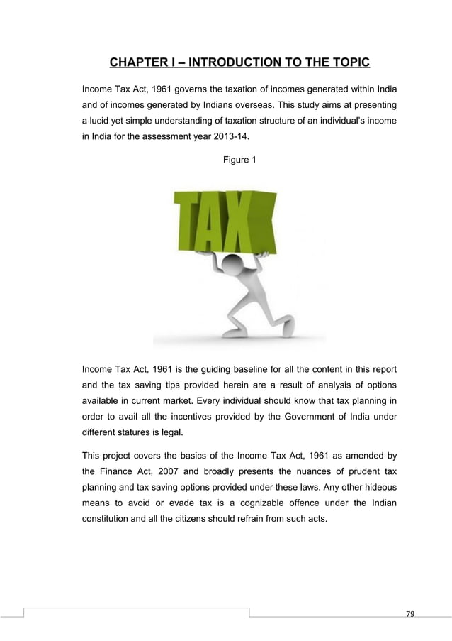 SIP REPORT ON INCOME TAX PLANNING WITH RESPECT TO INDIVIDUAL ASSESSEE | DOC