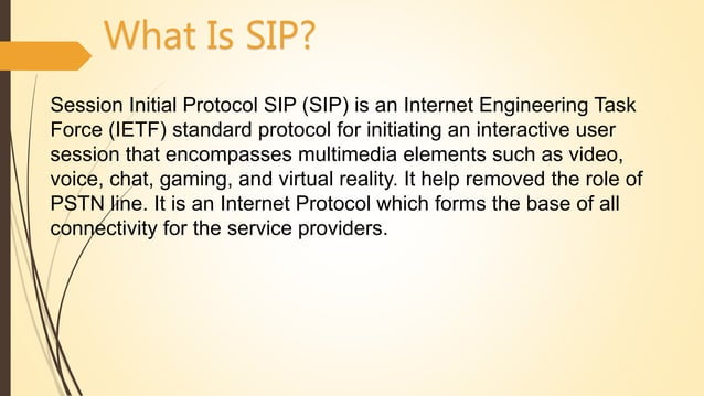 Sip Protocol | PPTX | Web Conferencing | Computer Software and Applications