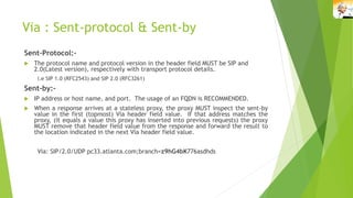 Session Initiation Protocol (SIP)– Via Header Detailed Coverage | PPTX | Computer Networking ...