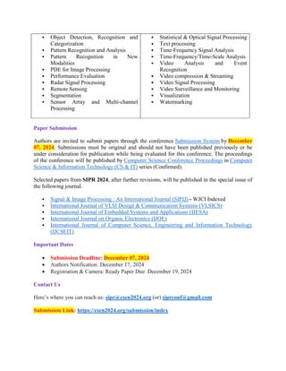 10th International Conference on Signal Processing and Pattern ...