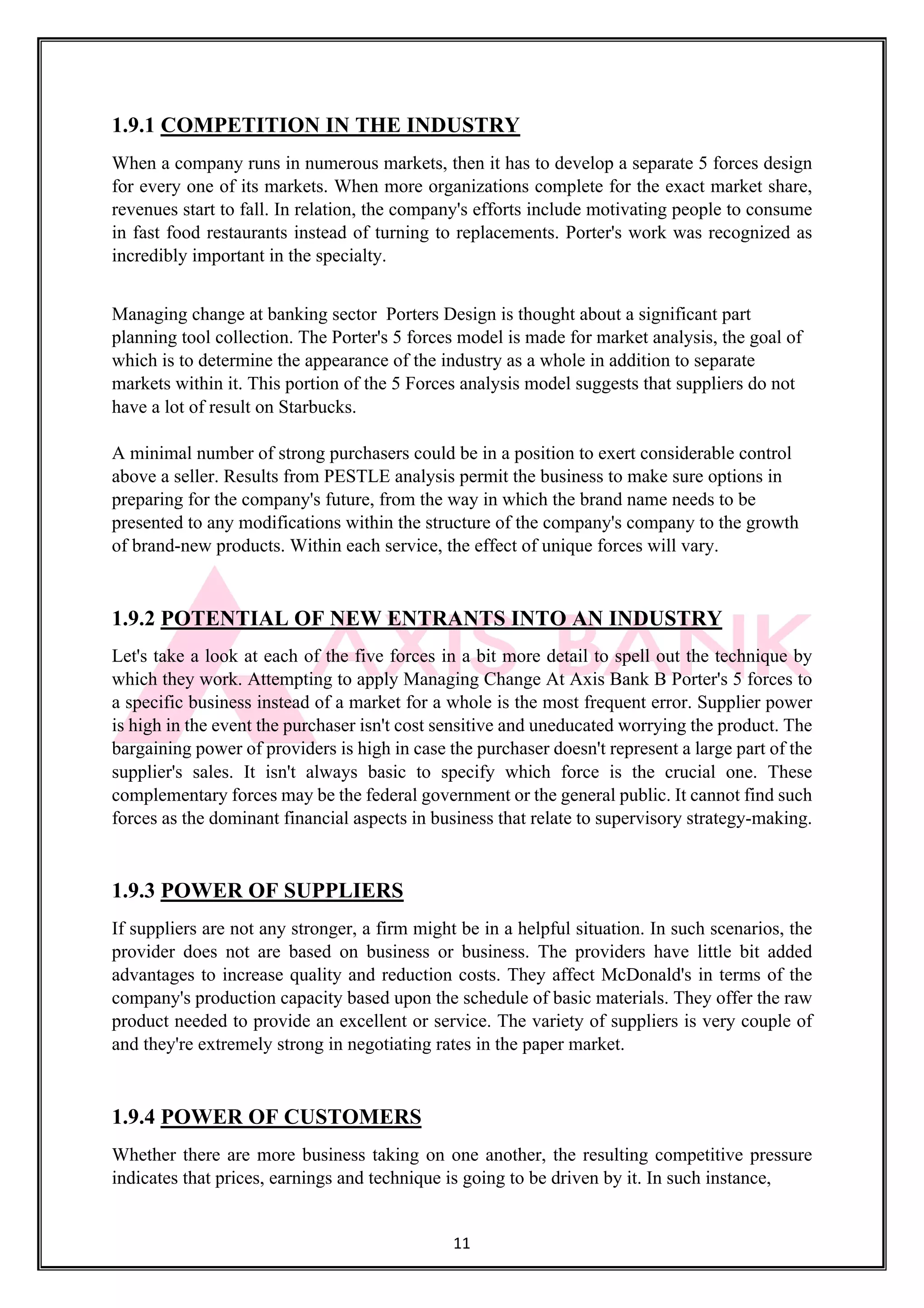 Comparative analysis of products & services of Axis Bank with its ...