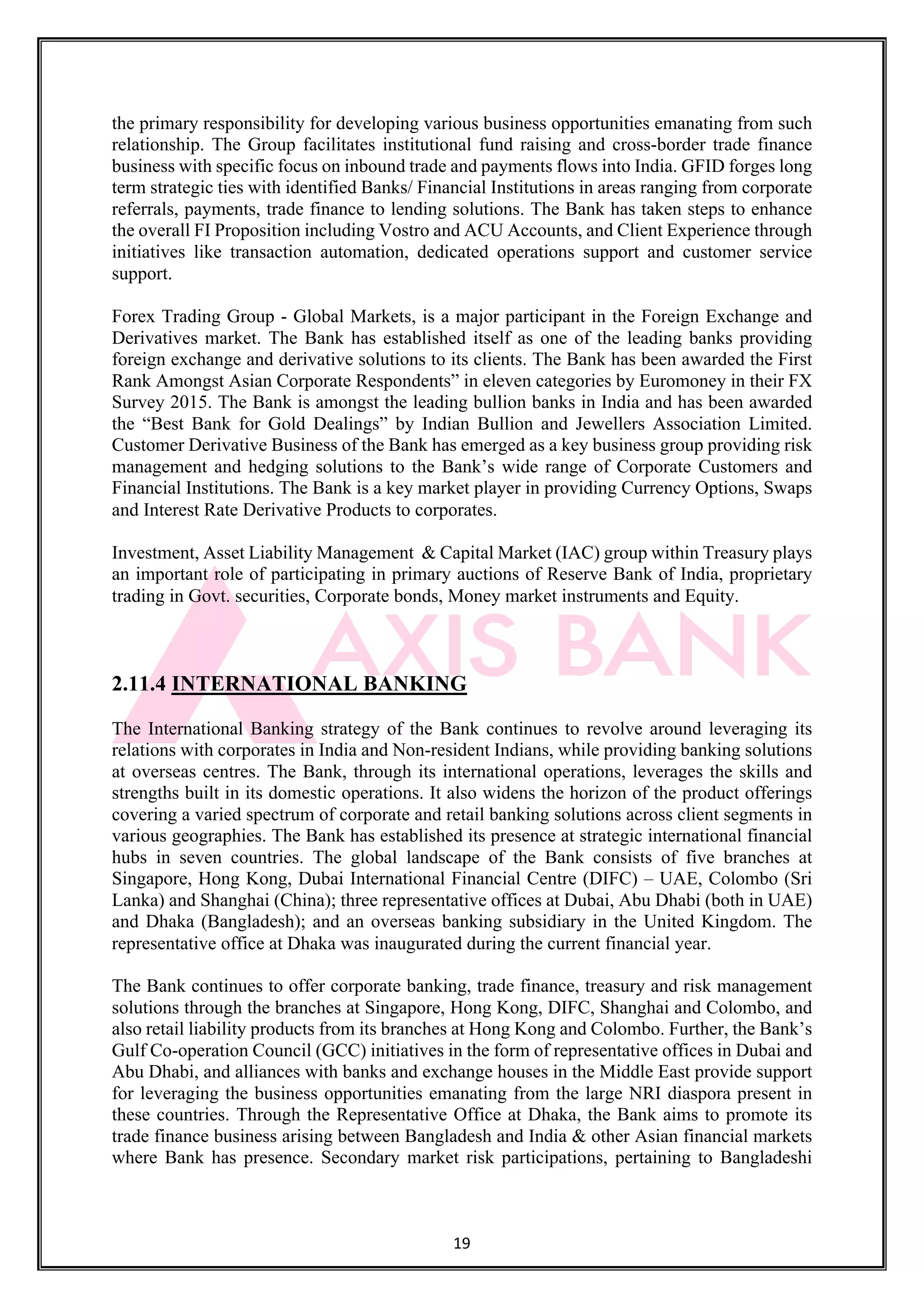 Comparative analysis of products & services of Axis Bank with its ...