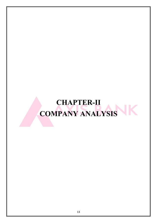 Comparative analysis of products & services of Axis Bank with its ...