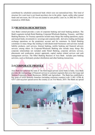 Comparative analysis of products & services of Axis Bank with its ...
