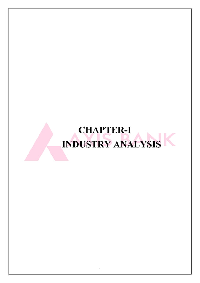 Comparative analysis of products & services of Axis Bank with its ...