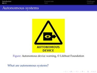Autonomy and autonomous systems, the state of play | PDF