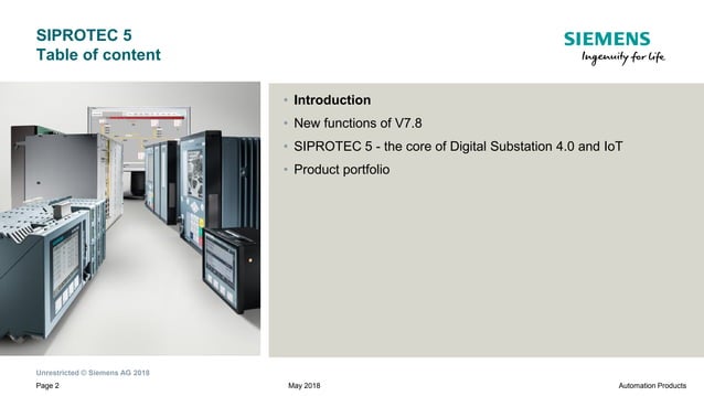 New SIPROTEC 5 Version 7.8 - Overview | PPT