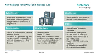 New SIPROTEC 5 Version 7.8 - Overview | PDF