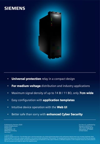 Siprotec 5 compact flyer en | PDF