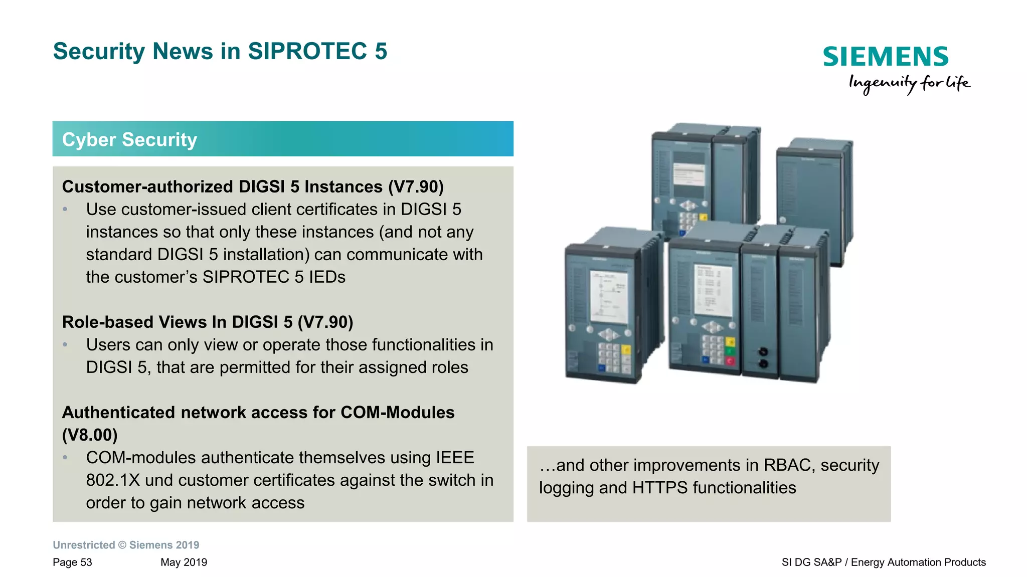 Siprotec 5 - Expanded Cyber Security Capabilities | PPT