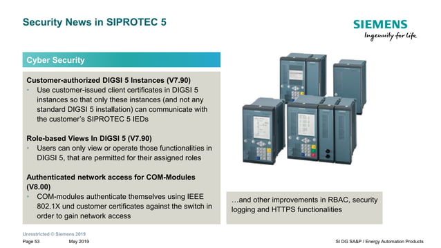 Siprotec 5 - Expanded Cyber Security Capabilities | PPT