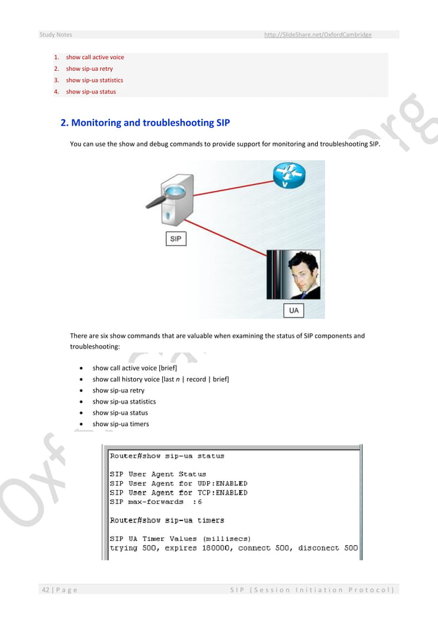 SIP (Session Initiation Protocol) - Study Notes | PDF