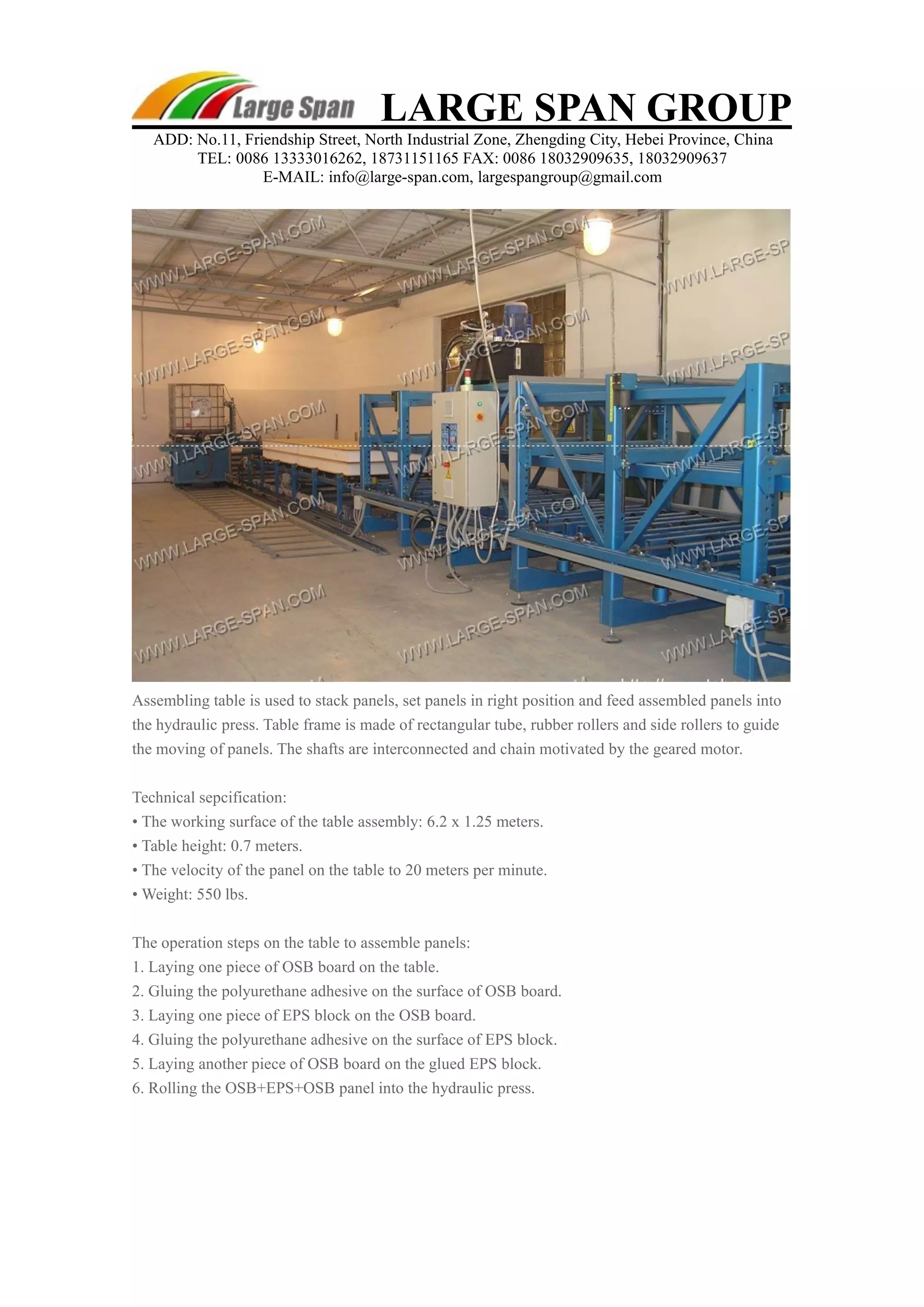 Sips structural insulated panel gluing machine | PDF