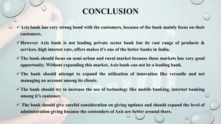 Comparative analysis of products & services of Axis Bank with its ...