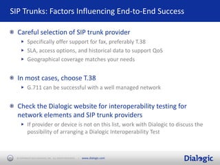 Sip trunking slides_-_ot_partner_conference | PDF | Digital Audio | Computer Software and ...