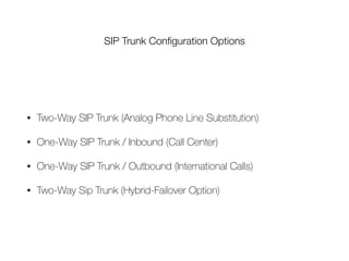Sip trunk webinar | PDF