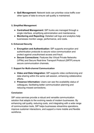 How SIP Voice Services Enhance Business Communication | PDF