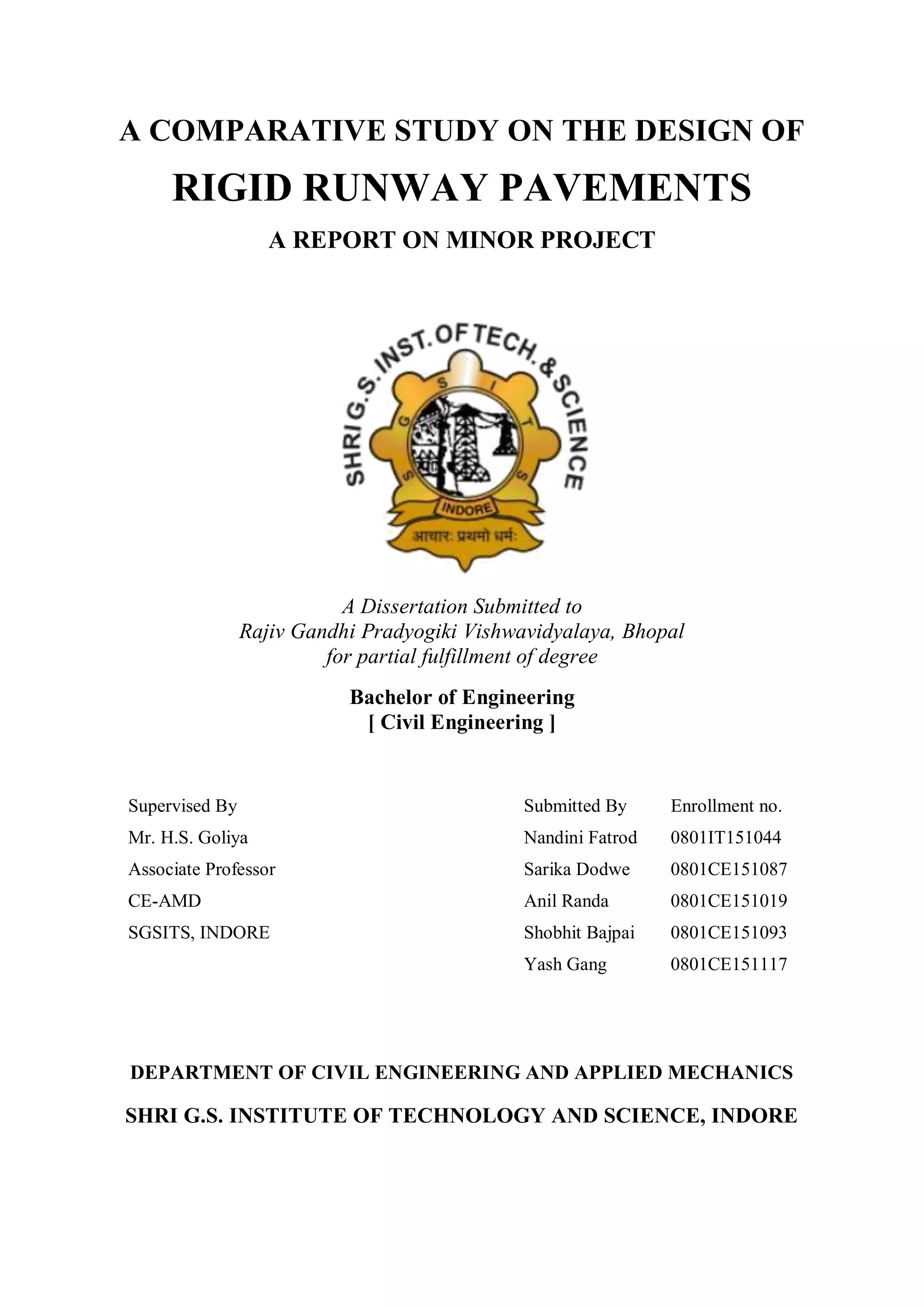 A Comparative Analysis on Design of Rigid Runway Pavements | PDF