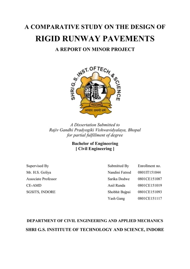 A Comparative Analysis on Design of Rigid Runway Pavements | PDF