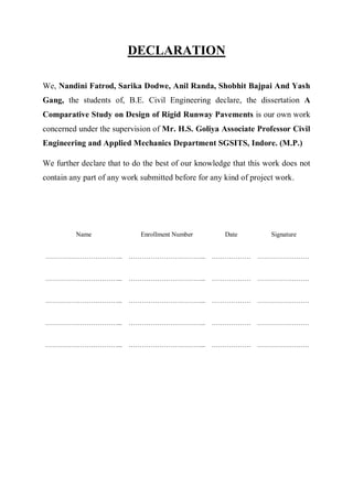 A Comparative Analysis on Design of Rigid Runway Pavements | PDF