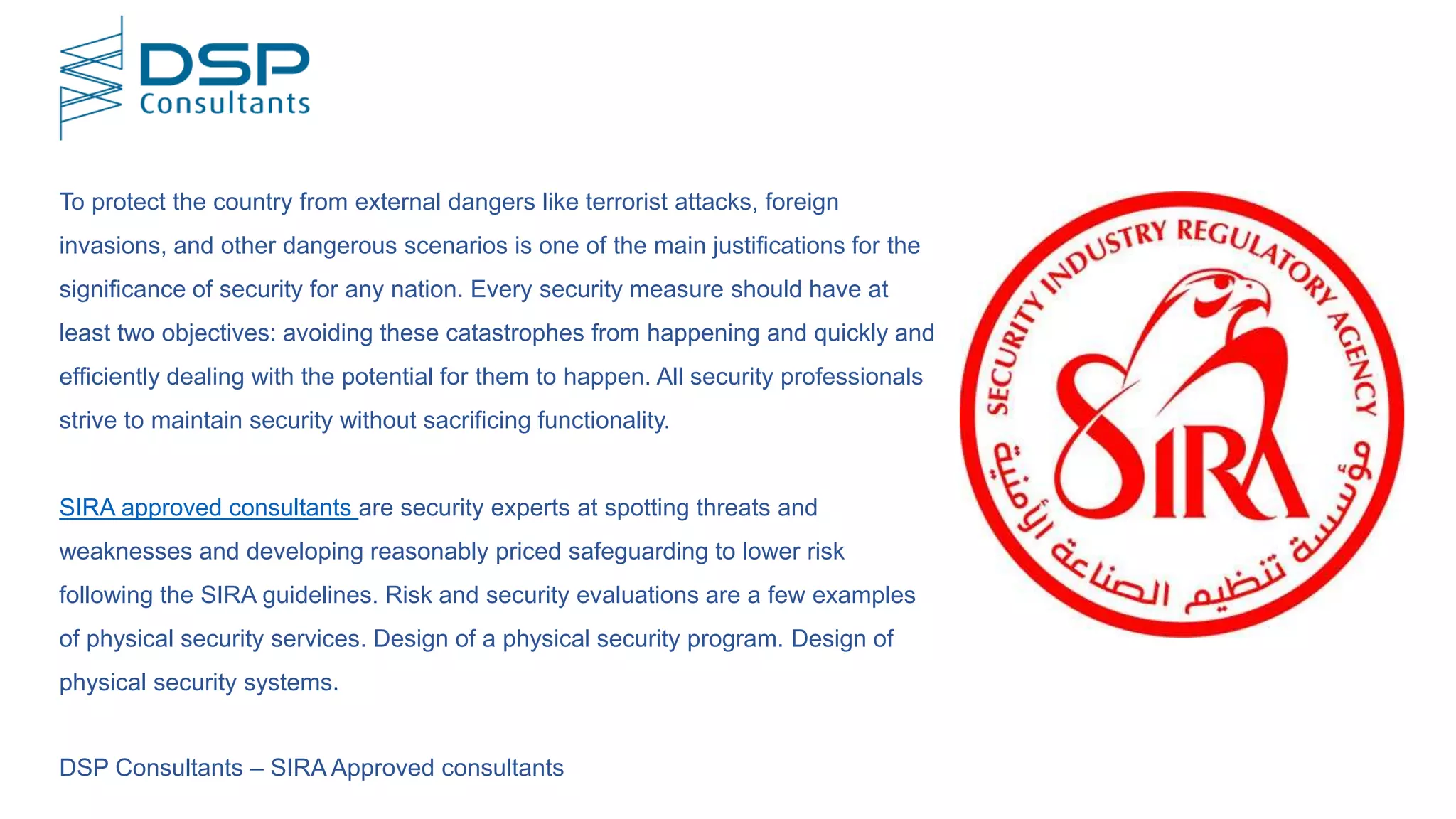 WHY IS SIRA APPROVAL IMPORTANT? | PPTX | Management Consulting Industry ...