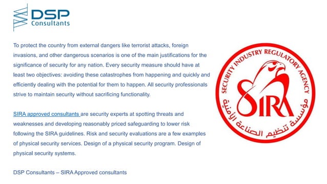 WHY IS SIRA APPROVAL IMPORTANT? | PPTX | Management Consulting Industry ...