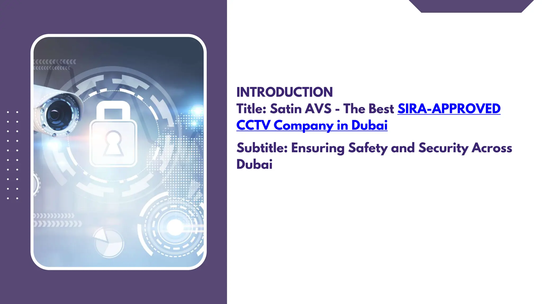 SIRA APPROVED COMPANY IN DUBAI- SATIN AVS | PPTX