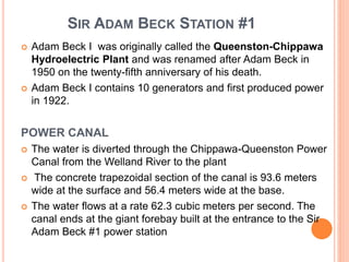 Sir adam beck hydropower project | PPTX