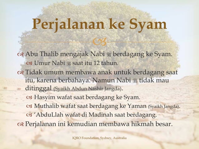 Sirah Nabawiyah 13: Perjalanan ke Syam 02_Buhaira | PPT