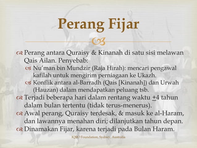 Sirah Nabawiyah 15: Perang Fijar dan Hilful Fudhul | PPT
