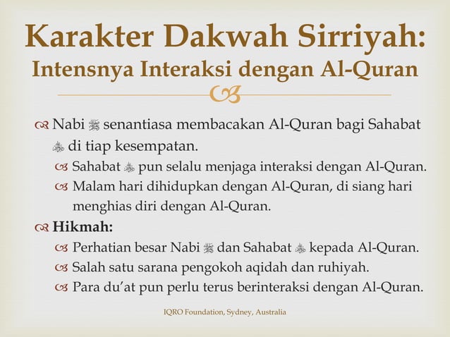 Sirah Nabawiyah 28: Dakwah Sirriyah, Al-Quran dan Tazkiyah | PPT