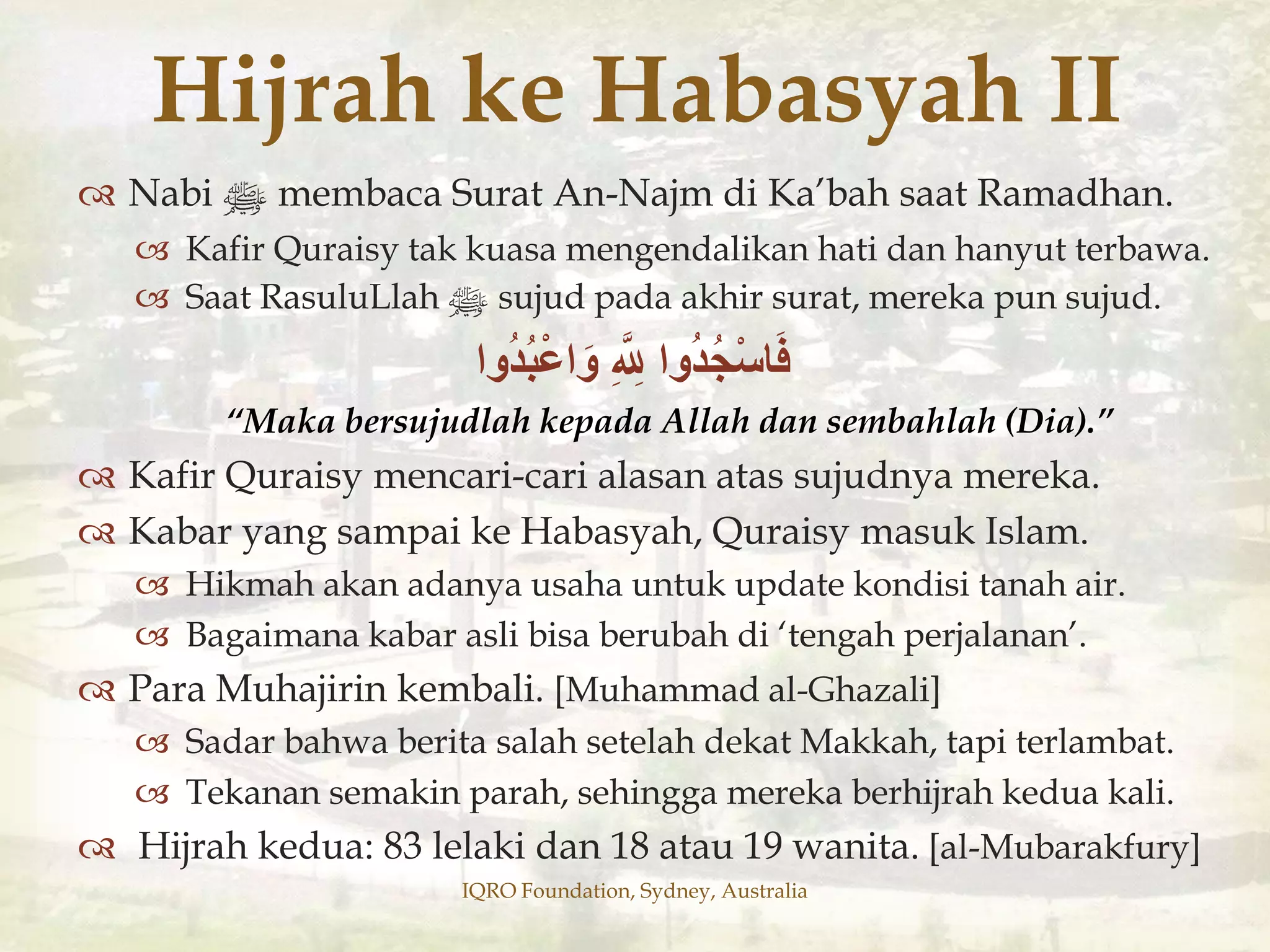 Sirah Nabawiyah 49: Hijrah ke Habasyah | PDF