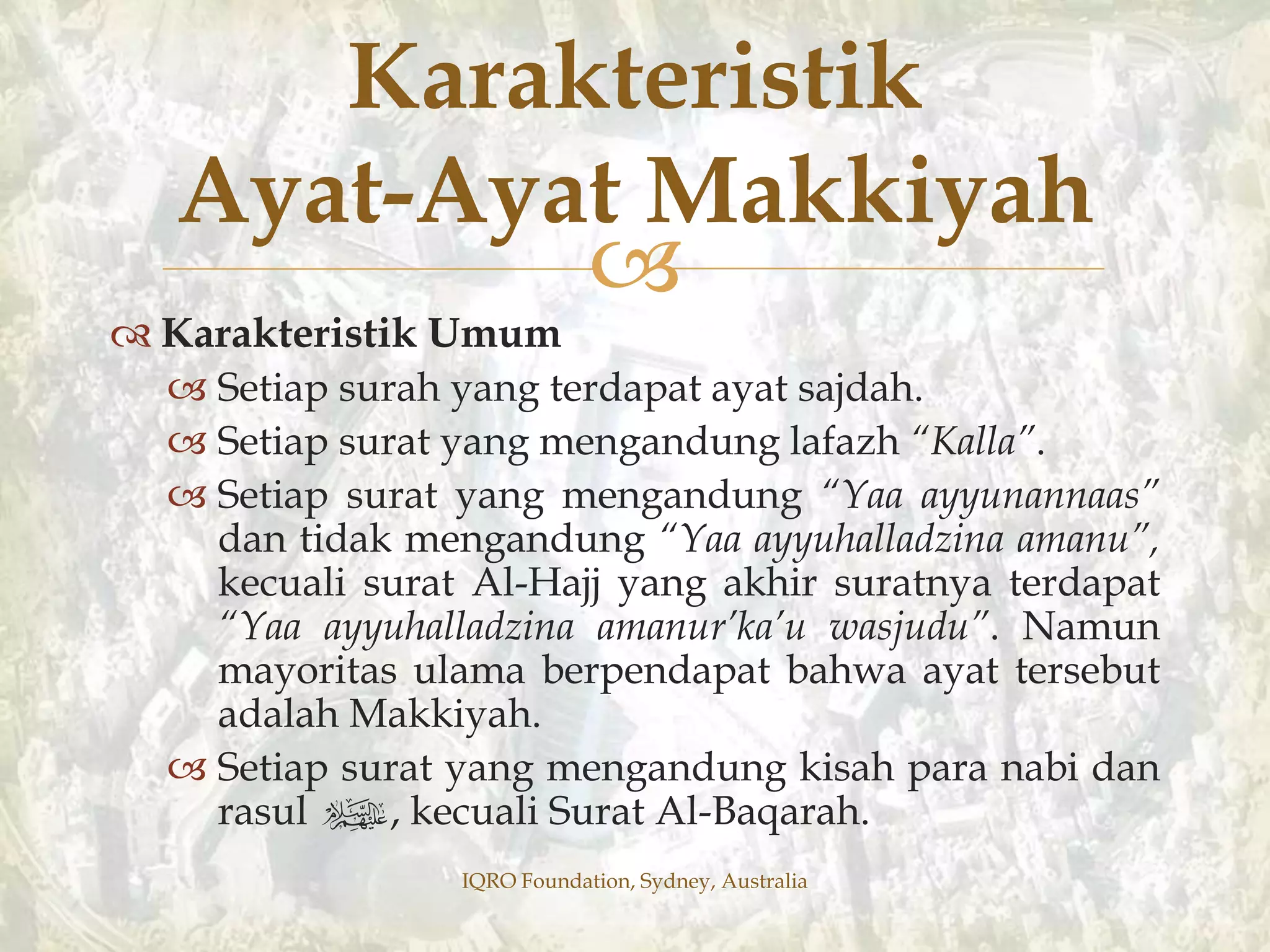 Sirah Nabawiyah 92: Karakter Umum Dakwah Fase Makkah | PDF