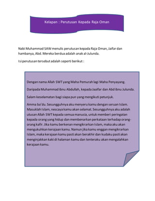 Sirah perutusan kpd raja2 | DOCX