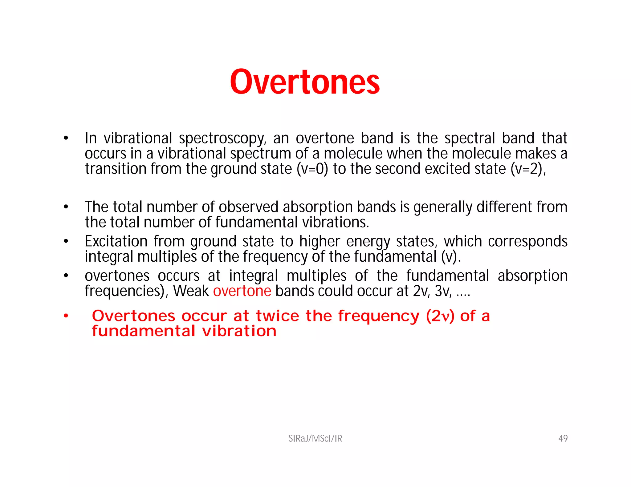 Infra Red Spectroscopy for M Sc I (SPPU) | PDF