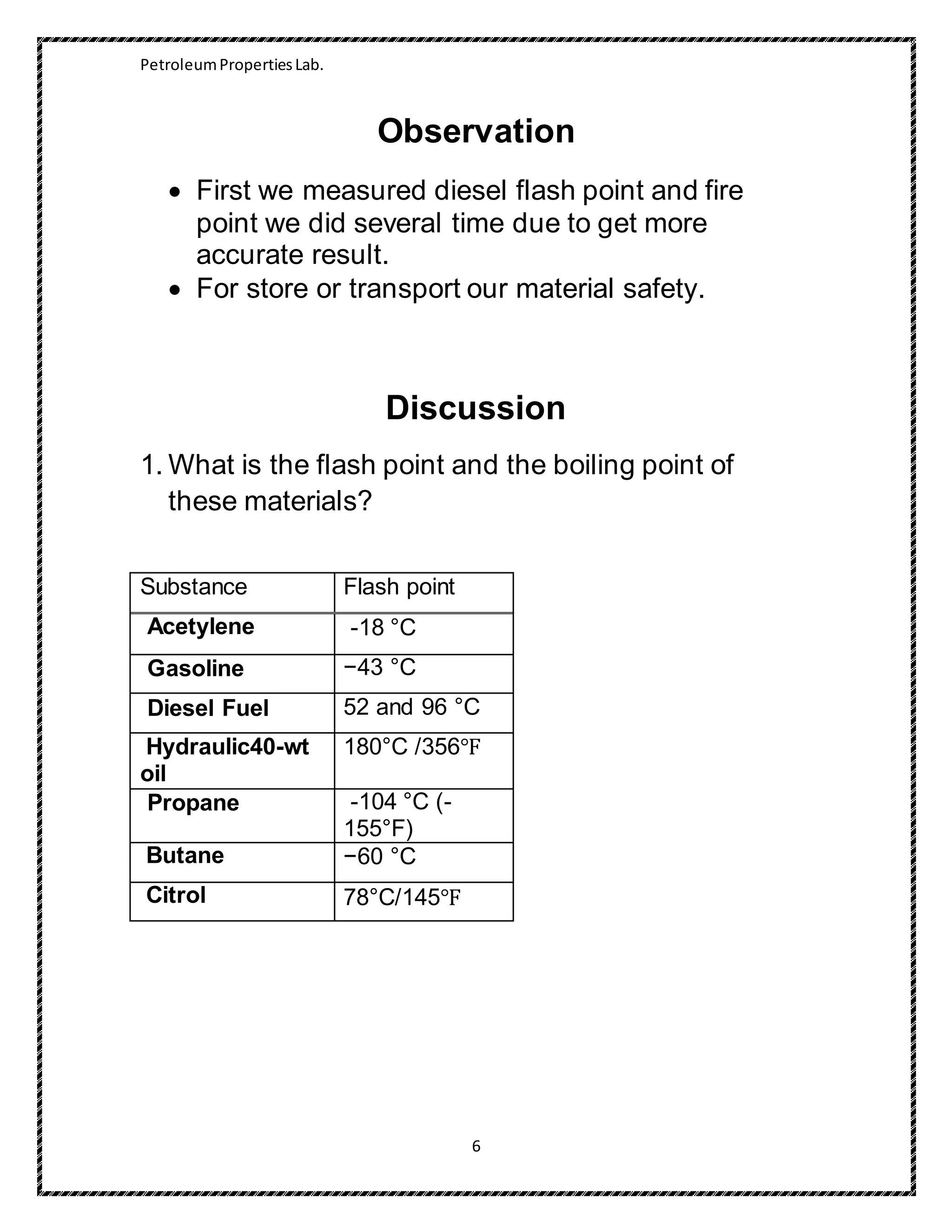 Flash AND Fire Point | DOCX