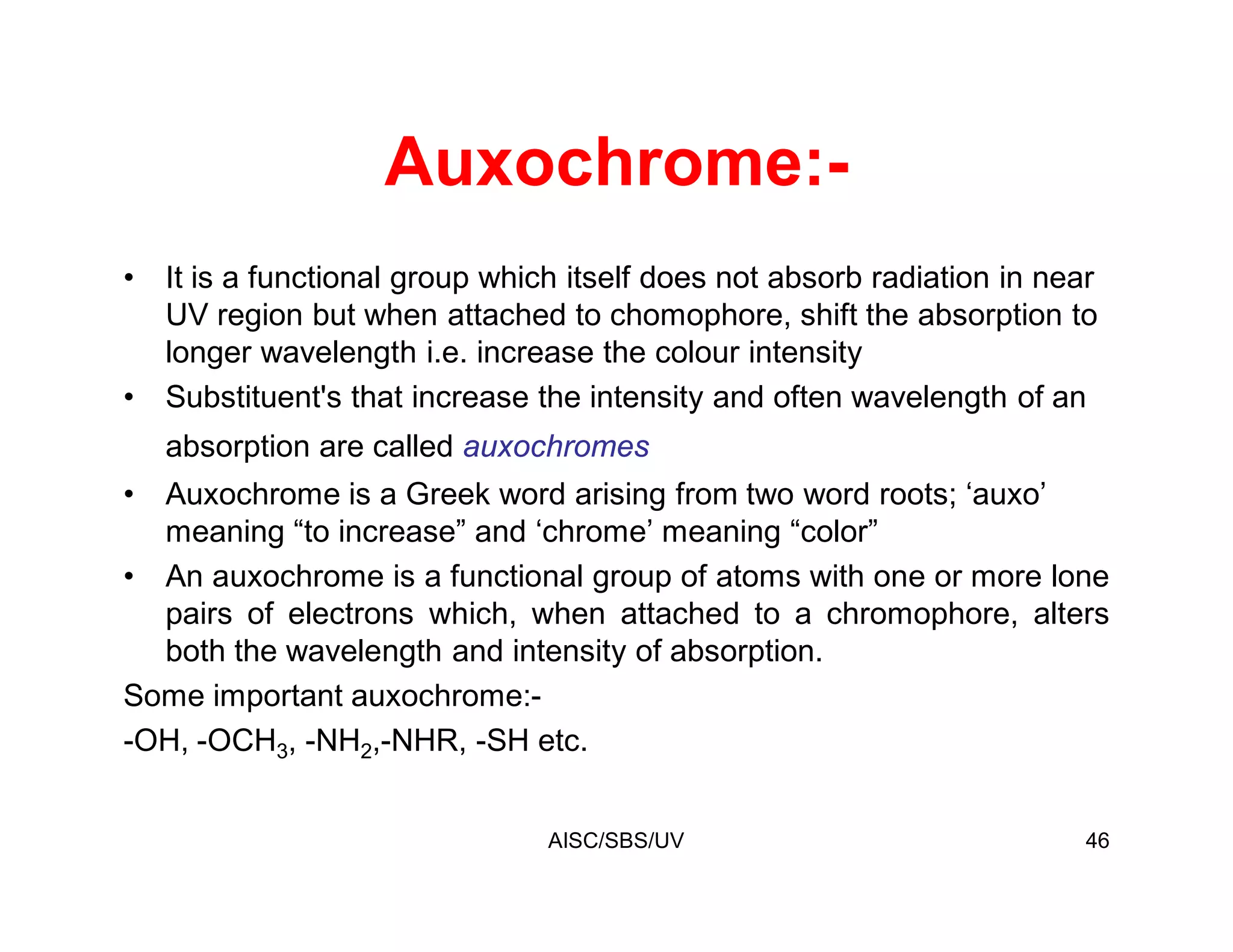 UV ppt for m sc i (SPPU) | PDF