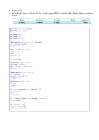 Siralama algoritmalari ileri algoritma analizi | PDF
