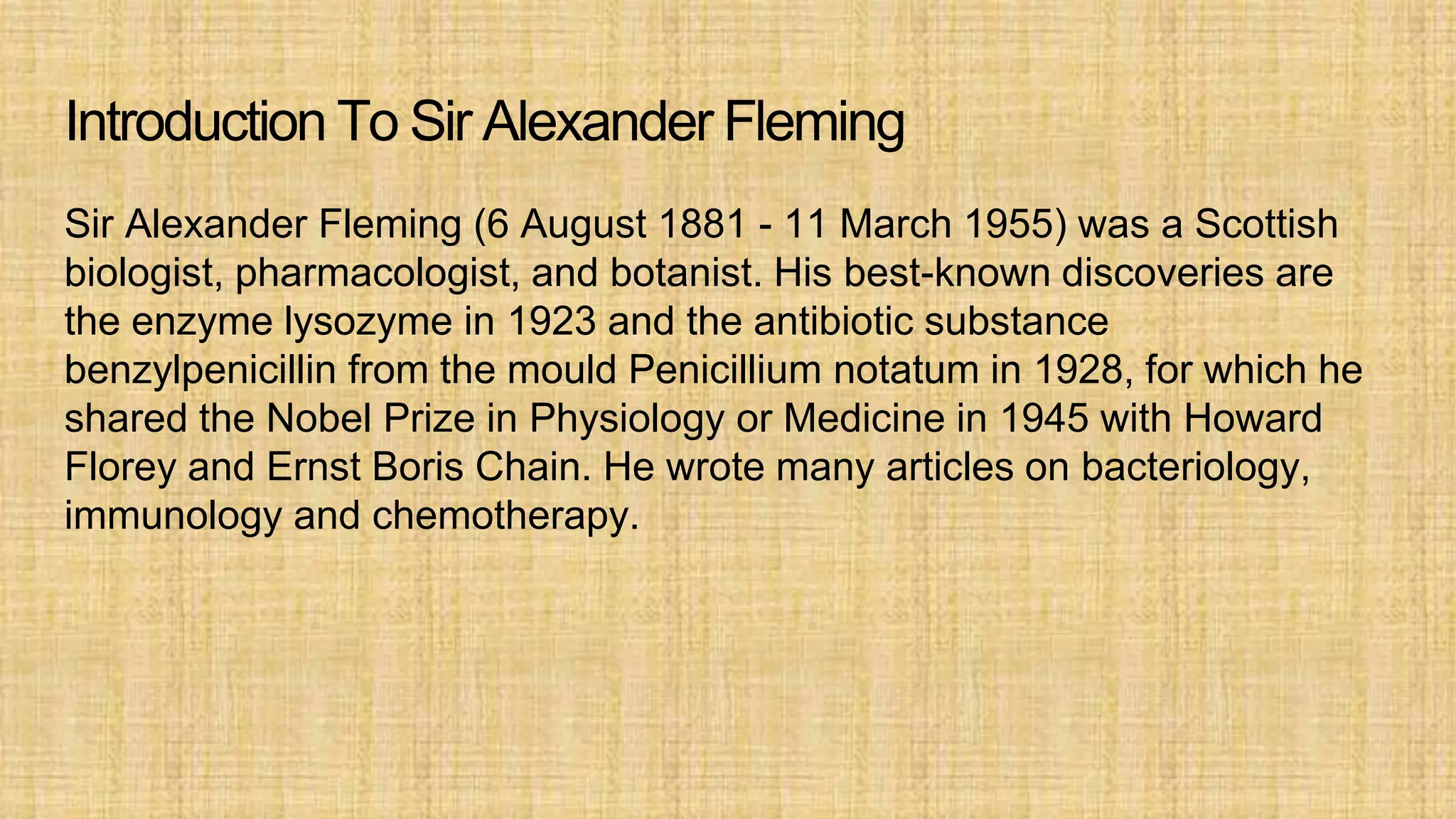 Sir alexander fleming | PPTX